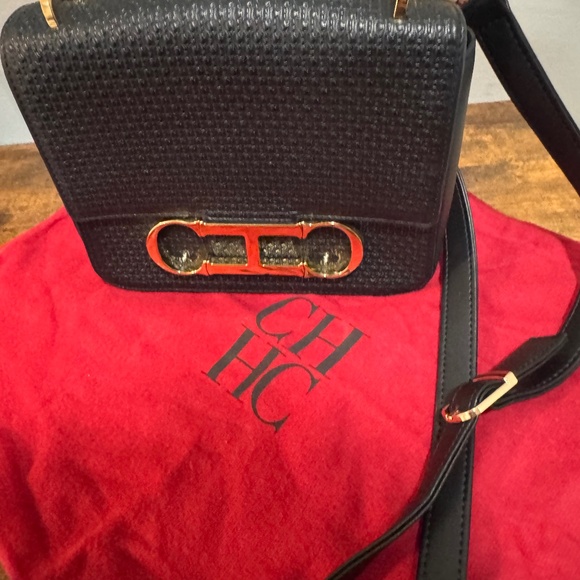 Bags | Authentic New Carolina Herrera Ch Logo Small Crossbody Bag With ...